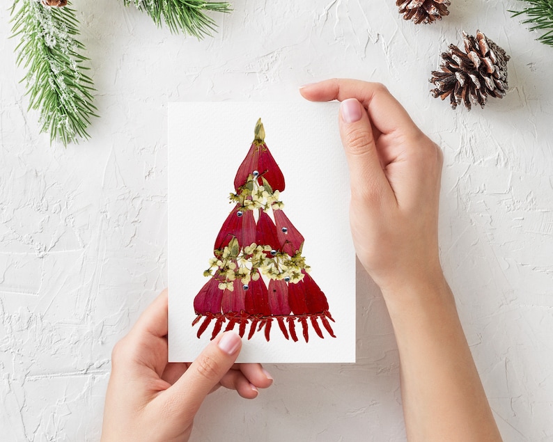 Christmas Card Botanical Print Christmas Print Floral Holiday Card Gift ...