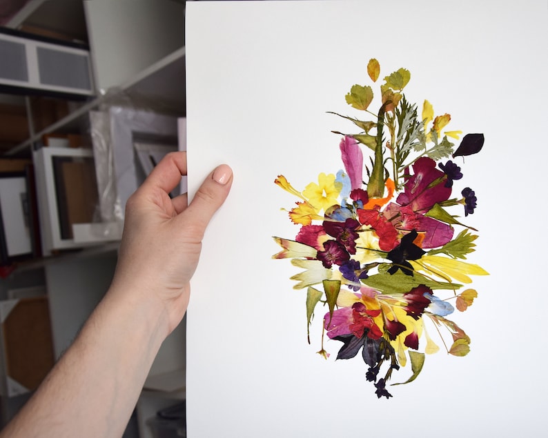 Set of Pressed Flowers Prints 11x14 Botanicals Prints Herbarium Pressed ...