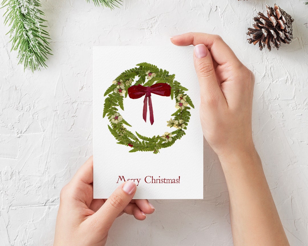 Christmas Card Botanical Print Christmas Print Floral Holiday Card Gift ...