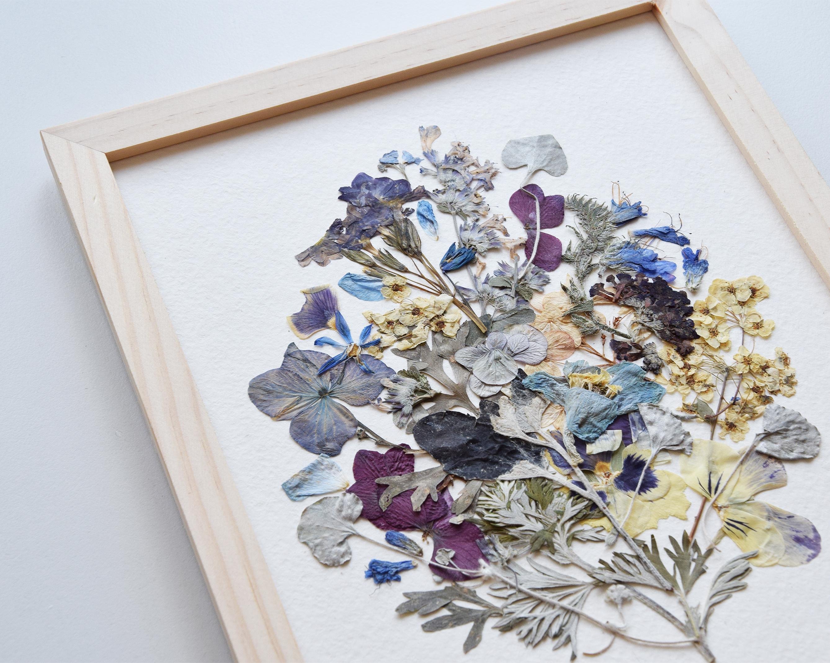 Framed Pressed Flower Art Set of 2: Dried Flowers Artworks - Etsy