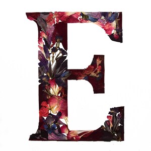 Letter Sign Alphabet Sign Pressed Flower Art Capital Letter Wall Decor ...