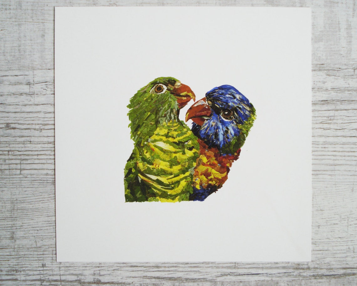 Animal Print Parrot Painting Print Pressed Flowers Bird Prints Flower ...