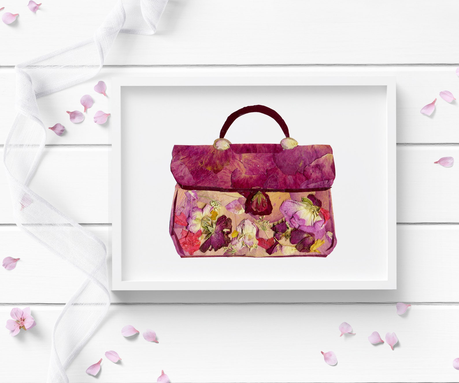 Purse PRINT of My Pressed Flower Art Purse Artwork Fashion Print ...