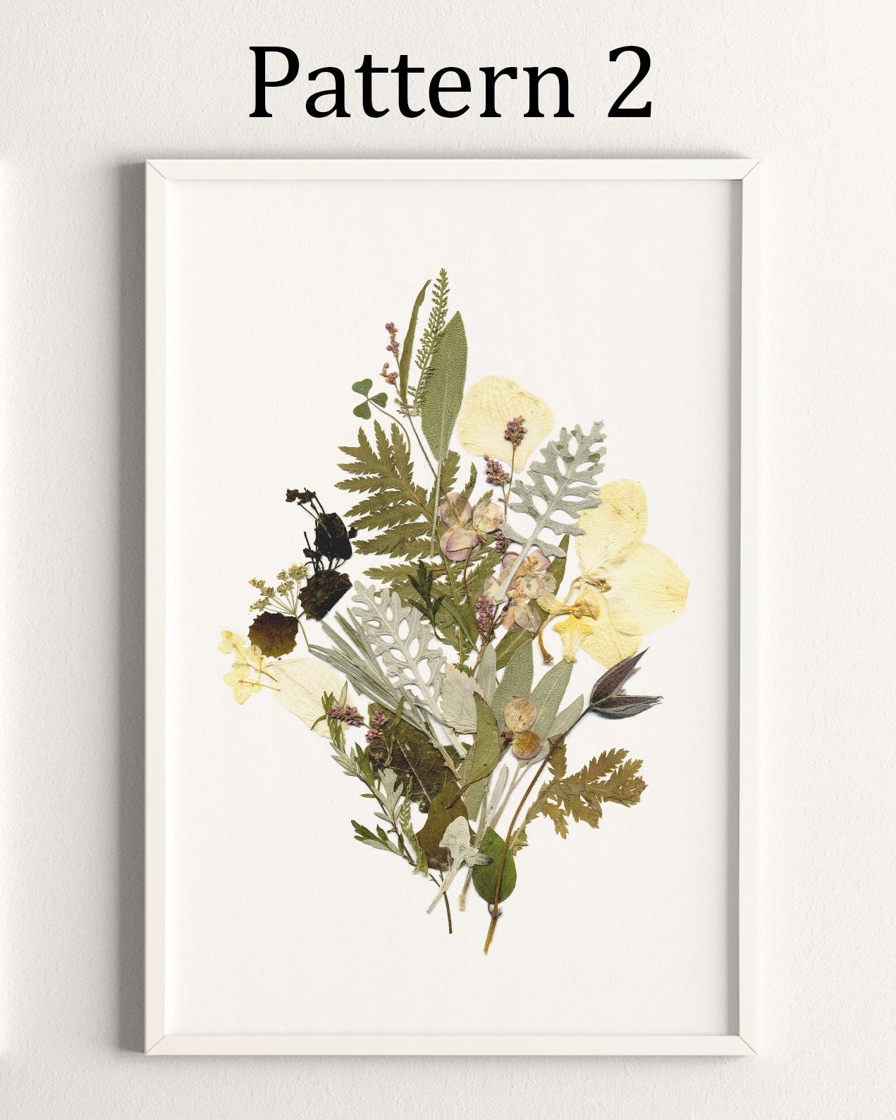 Floral Prints A4 Unframed Boho Flowers Print Set Pressed | Etsy