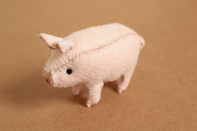 Pig Plush Pattern Felt Animal Pattern Pig Sewing Pattern - Etsy