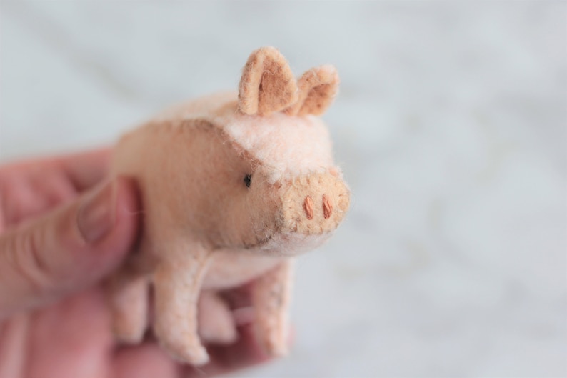 Pig Plush Pattern Felt Animal Pattern Pig Sewing Pattern - Etsy