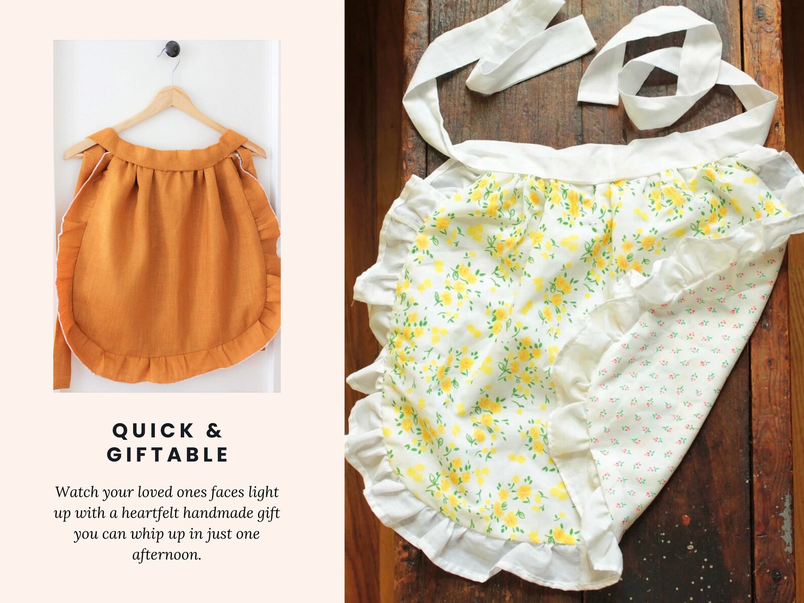 Ruffle Apron Pattern Cottagecore Sewing Pattern Vintage - Etsy