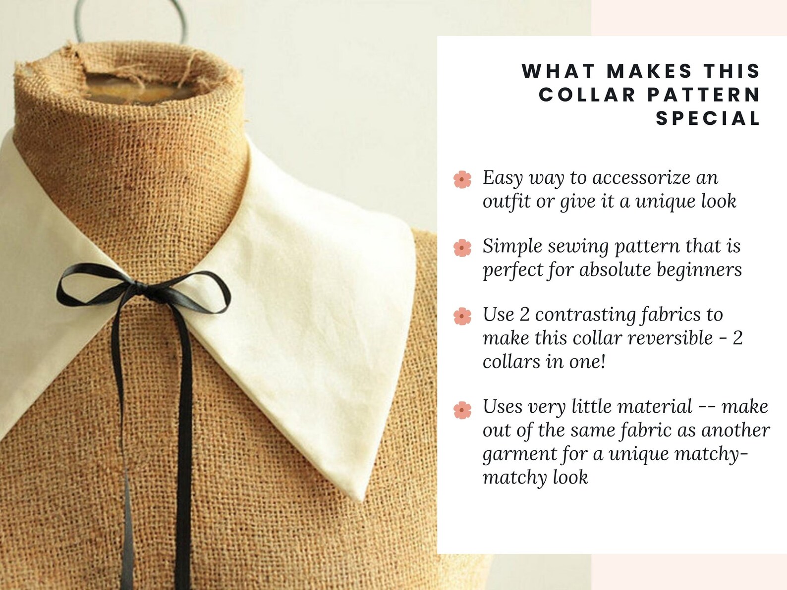 Bib Collar Pattern | Dickie Pattern | Oversized Collar Pattern ...