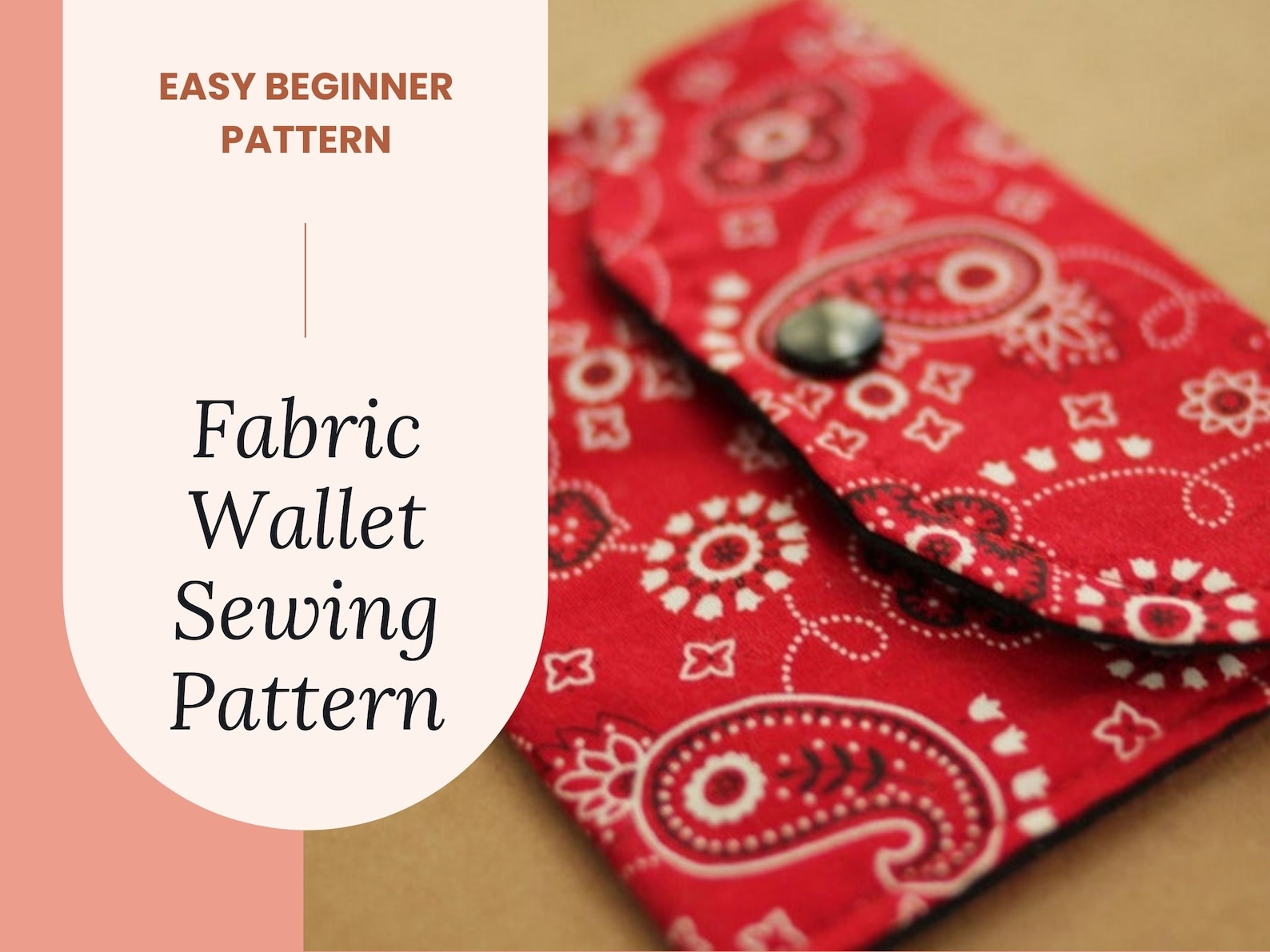 Fabric Wallet Pattern to Sew a Coin Purse, Card Wallet, Tooth Fairy ...