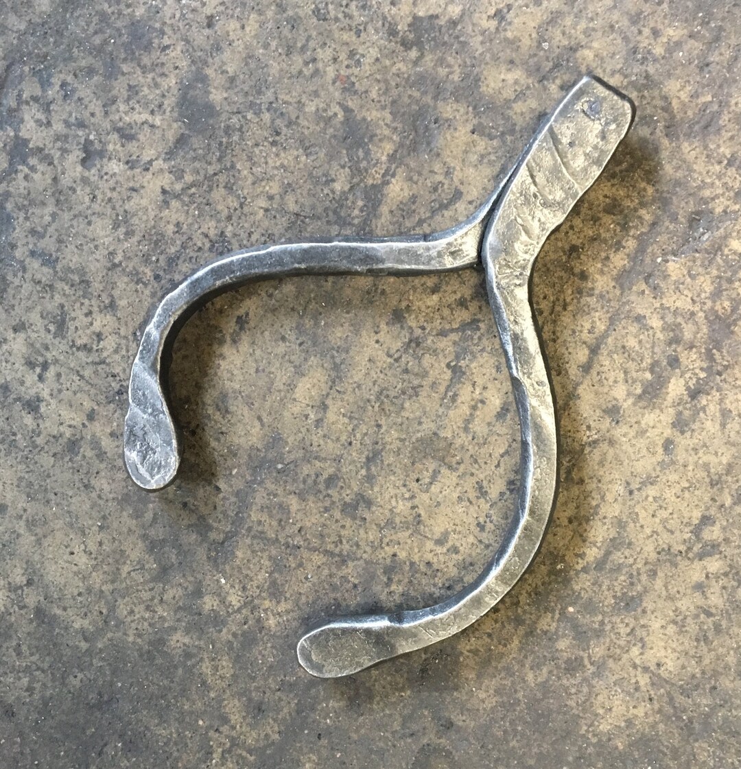 Hand Forged Wishbone Trivet: Rustic Iron Dinner Table Decor - Etsy
