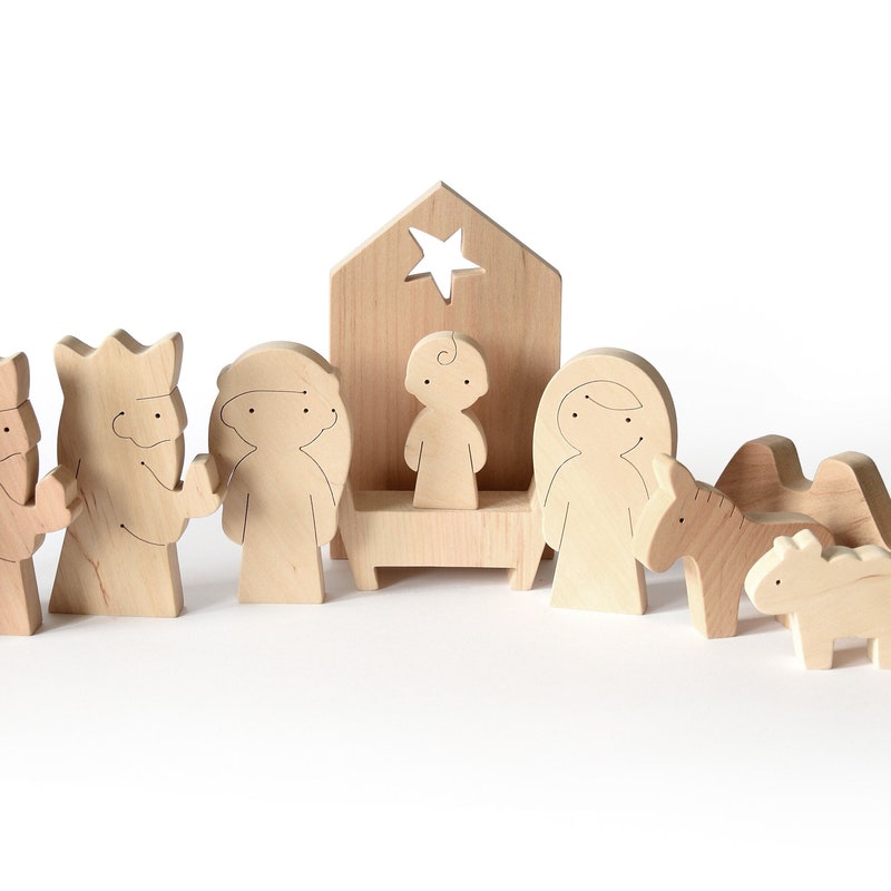 Wooden Nativity - Etsy