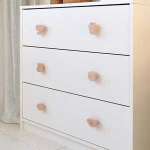 Animal Drawer Pulls - Wooden Knobs for Nursery Dresser or Cabinet ...