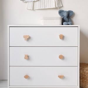 Animal Drawer Pulls Wooden Knobs for Nursery Dresser or Cabinet Safari ...