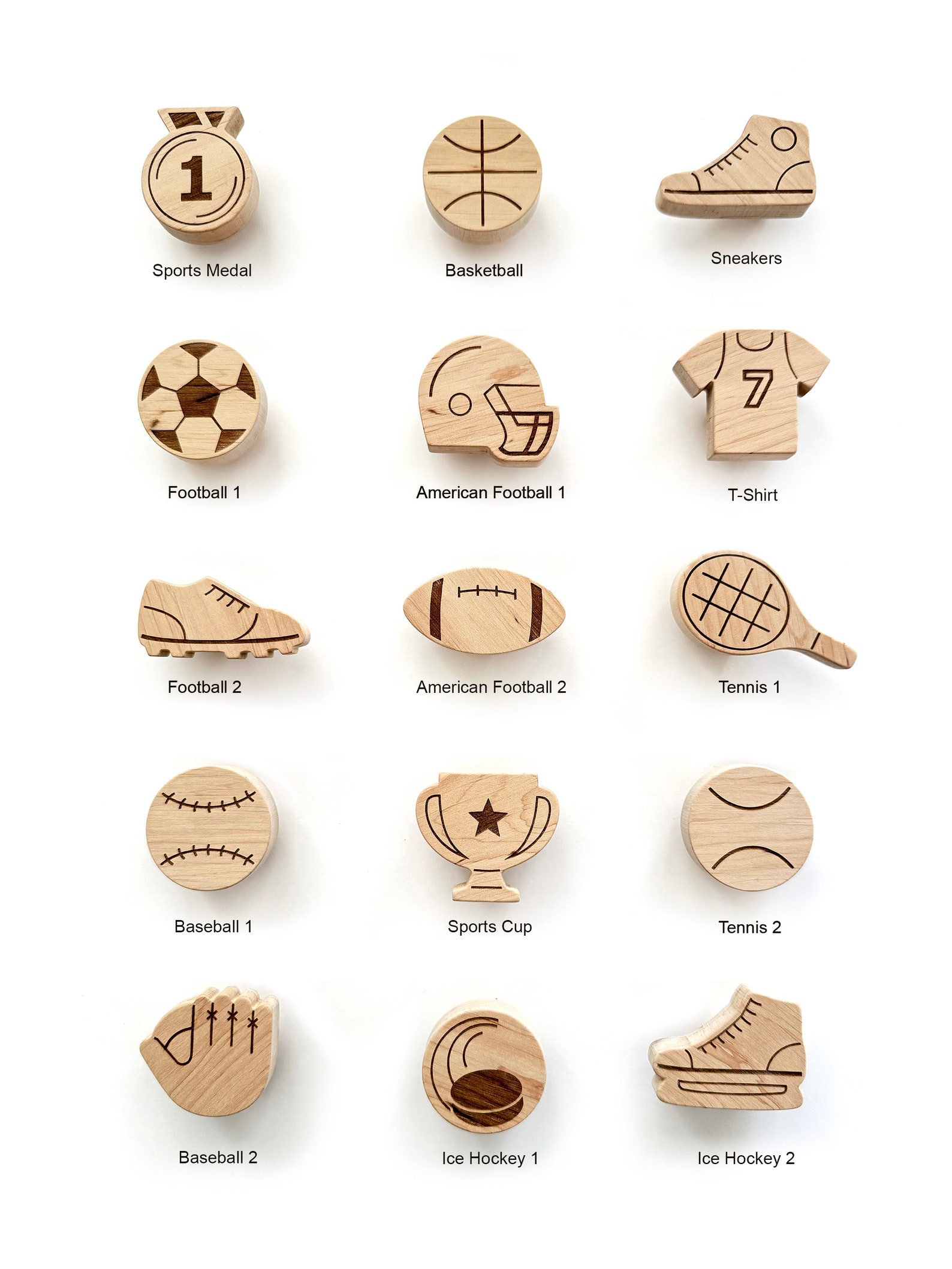 Sports Themed Wood Knobs - Nursery Dresser Drawer Pulls, 1 Pcs - Etsy
