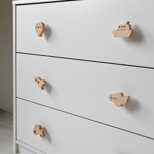 Transport Theme Drawer Knobs - Vehicle Nursery Dresser Pulls, Wooden ...