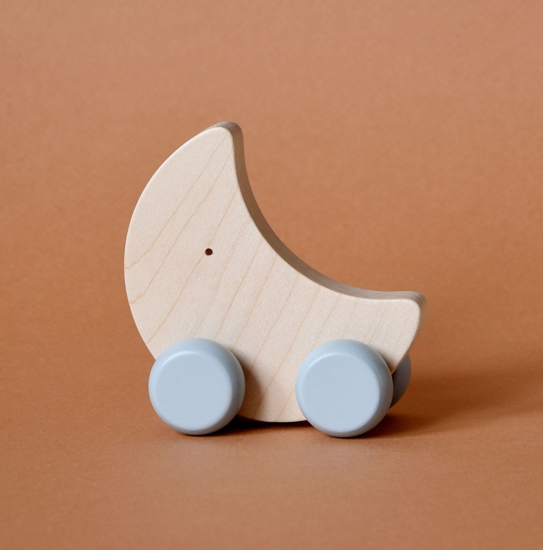 Wooden Push Toy Moon - by Mielasiela - Minimalist Scandinavian Style ...