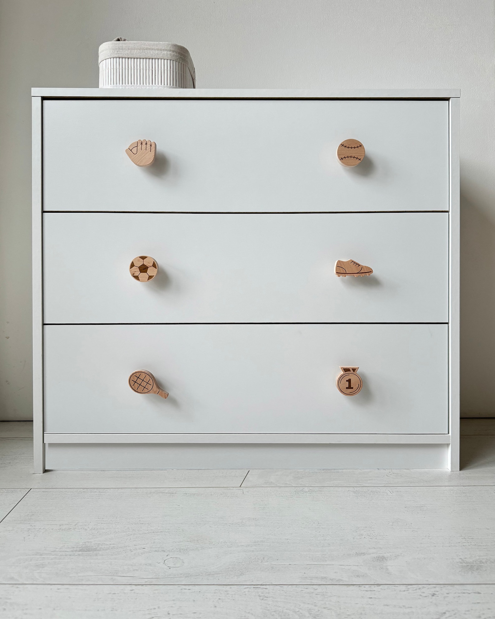 Sports Themed Wood Knobs - Nursery Dresser Drawer Pulls, 1 Pcs - Etsy