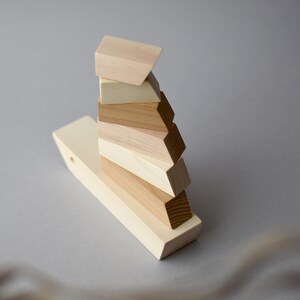 Natural Wooden Stacking Toy Sailing Boat: Personalized, Eco-friendly ...