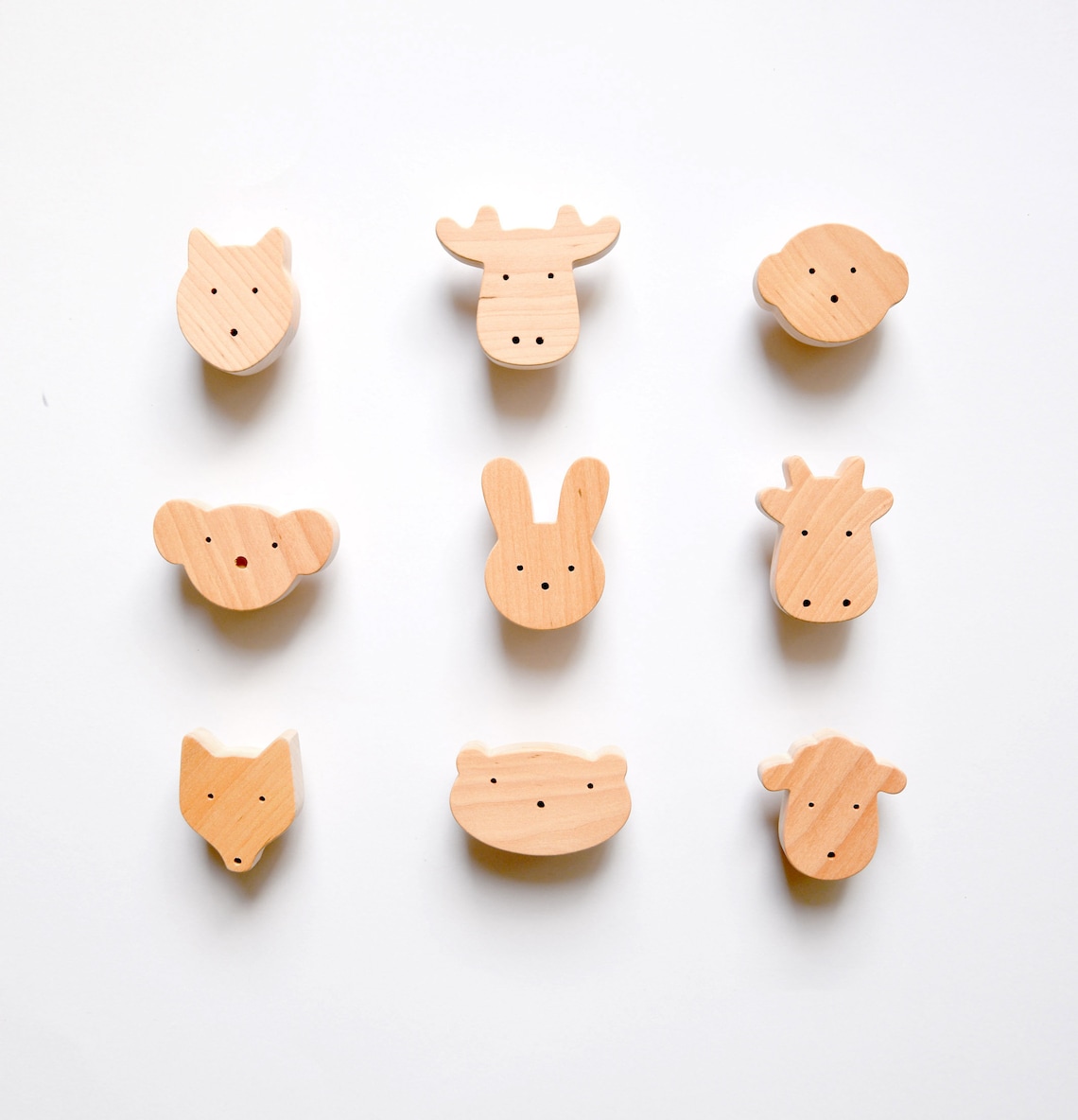 Wooden Animal Knobs for Nursery Drawers and Cabinets by - Etsy
