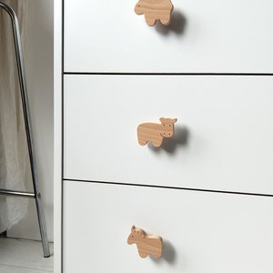 Farmyard Drawer Knobs - Nursery Dresser Knobs Farm Animals -unique ...