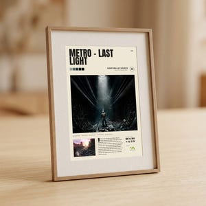 Metro Last Light Poster – Minimalist Video Game Wall Art (digital ...