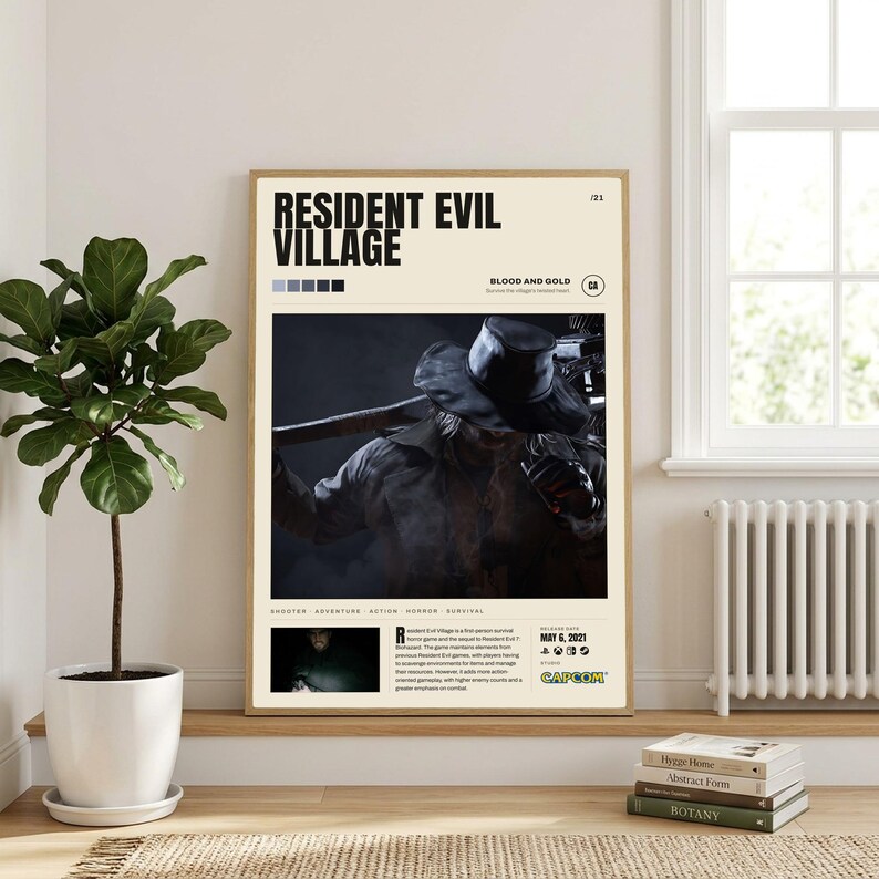 Resident Evil Village Poster, Horror Survival Game Art (digital ...