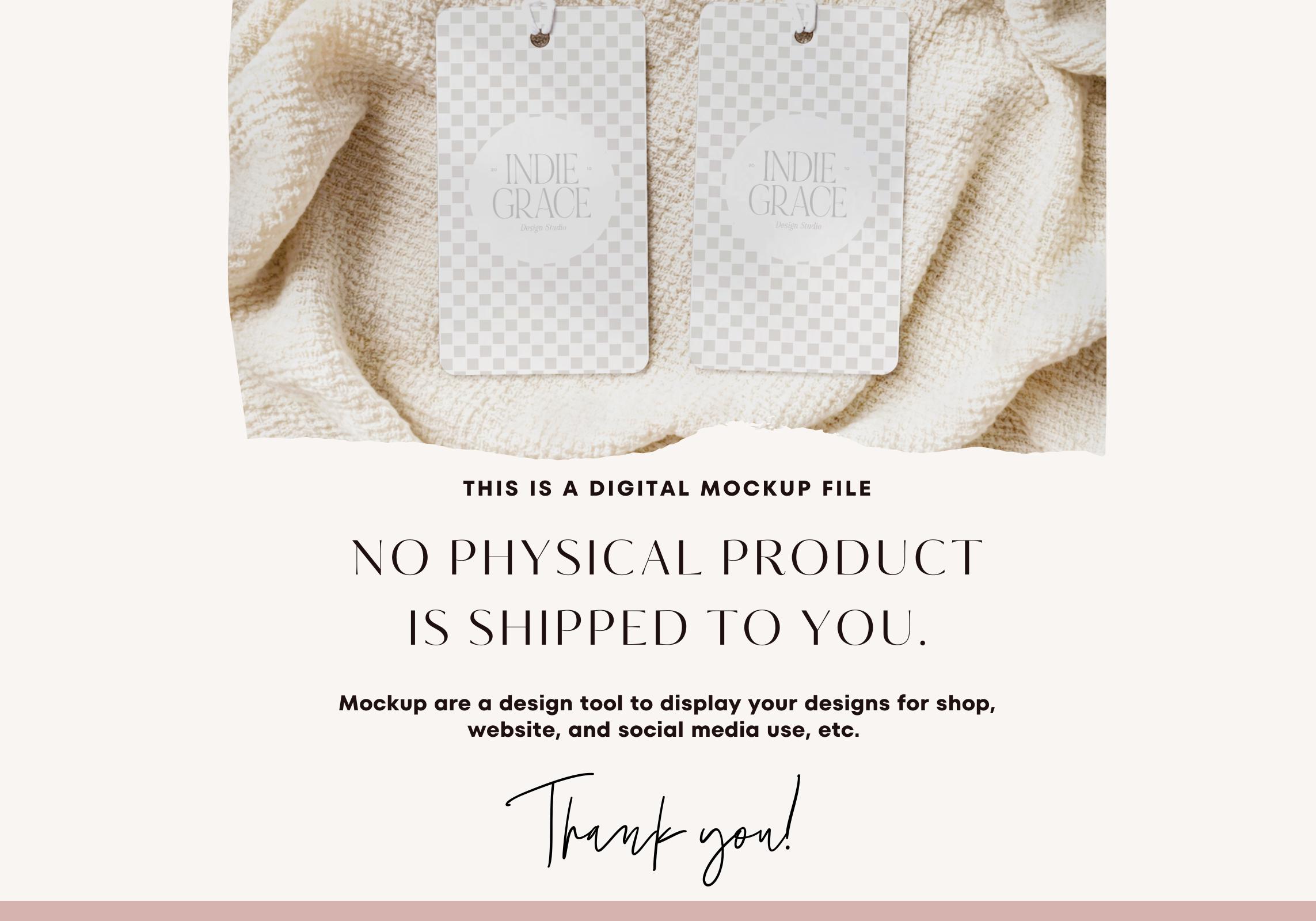 Modern Hang Tag Mockup, Branding Stationary Mockup, Two Sided HANGTAG ...
