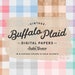 Pretty Pastel & Rose Gold Vintage Buffalo Plaid Papers - Check Checkker ...