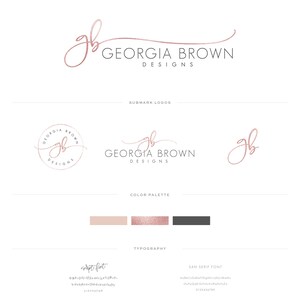 Custom Premade Hand Drawn Initials Logo, Photography Boutique Logo ...