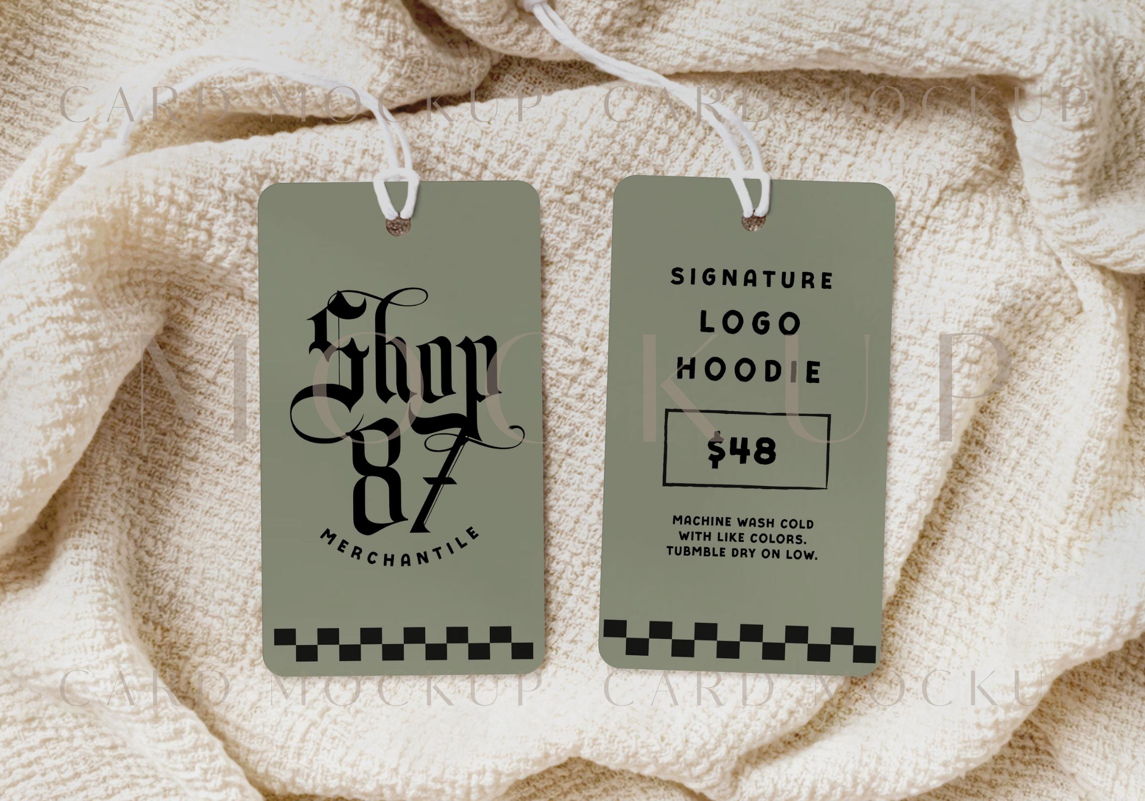 Modern Hang Tag Mockup, Branding Stationary Mockup, Two Sided HANGTAG ...