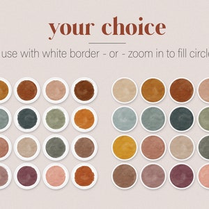 20 Earth Tone Watercolor Instagram Highlight Covers, Neutral Story ...