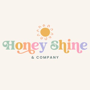 Modern Colorful Boho Sun Logo, Retro Bright Logo Watermark & Submark ...