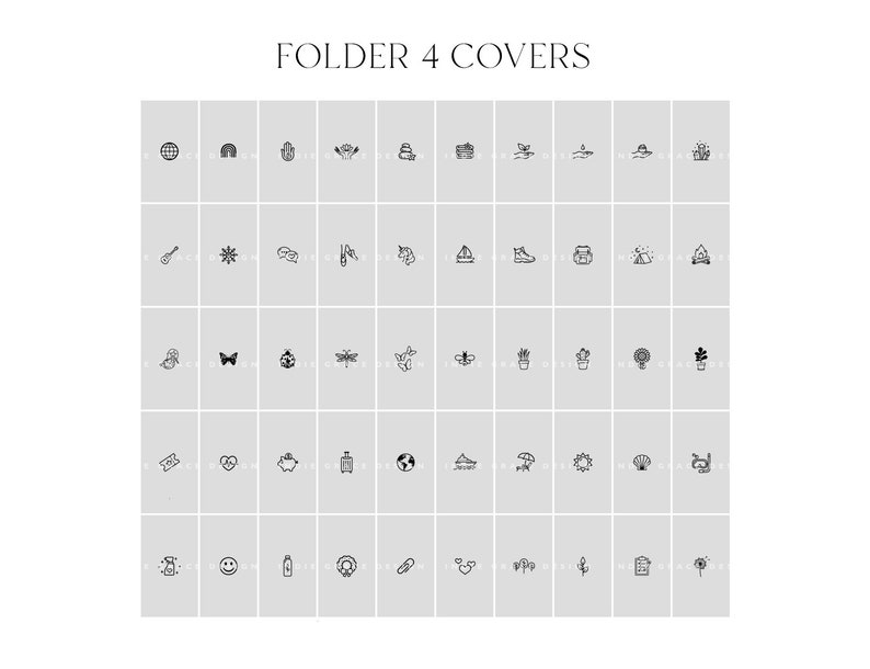 270 Instagram Highlight Cover Images Modern Light Grey & | Etsy