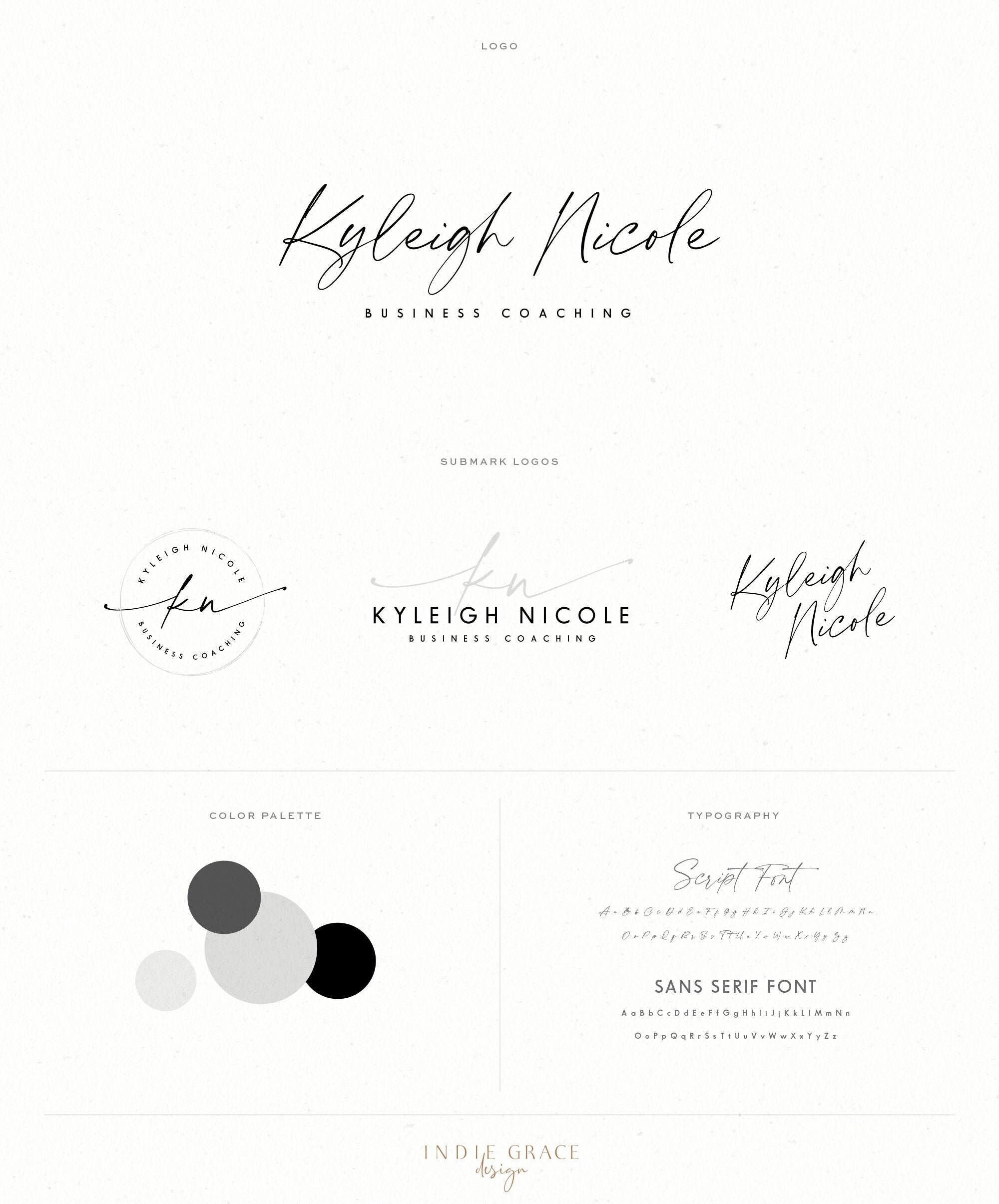 Modern Calligraphy Logo Premade Coachng Brand Photography | Etsy