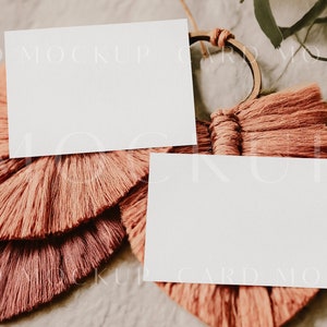 Boho Card Mockup, Double Card Mockup, Wedding Stationary Mockup ...