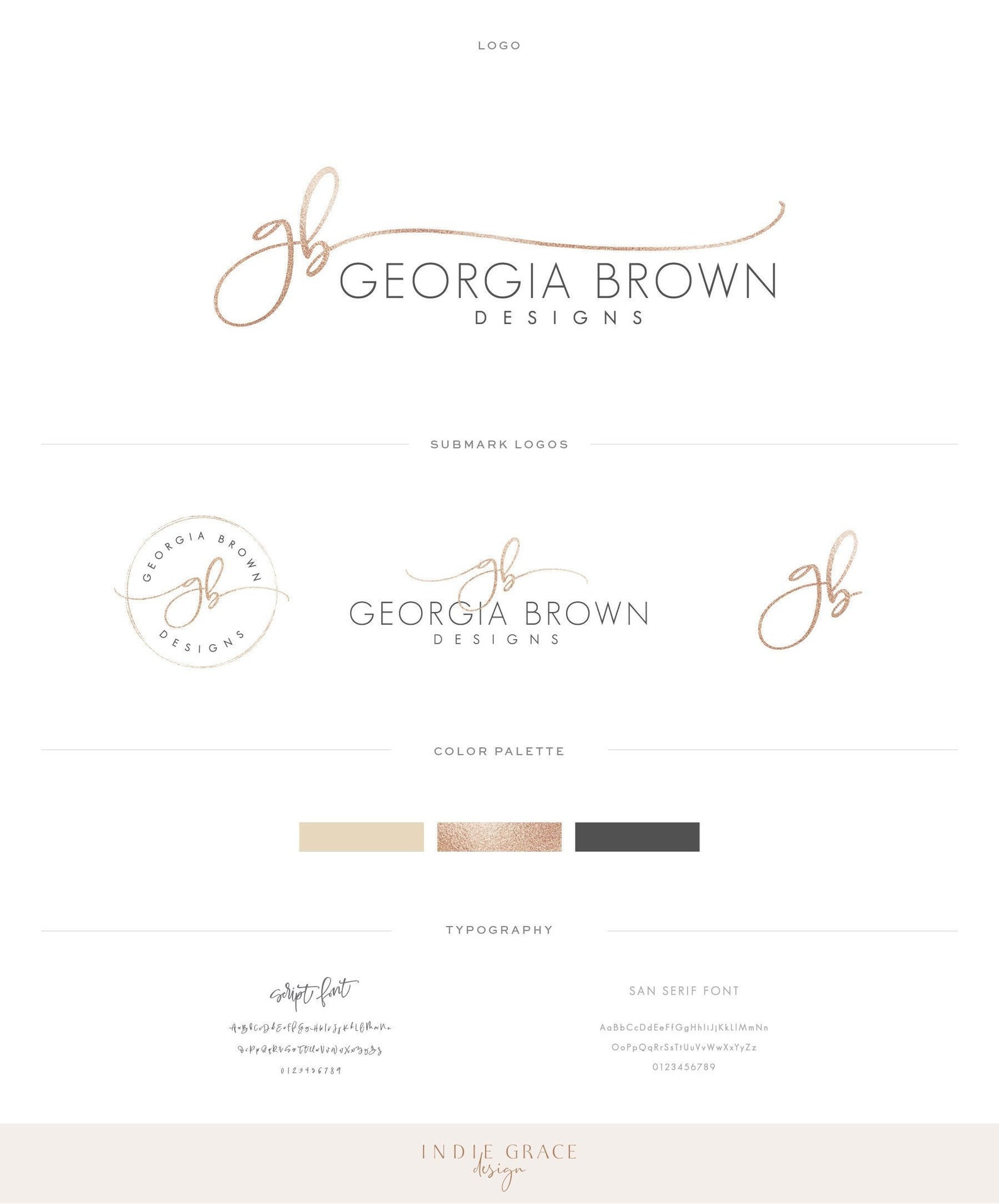 Custom Premade Hand Drawn Initials Logo Photography Boutique | Etsy