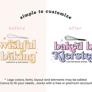 DIY Editable Retro Bakery Logo Design Instant Download, Fun Boho ...