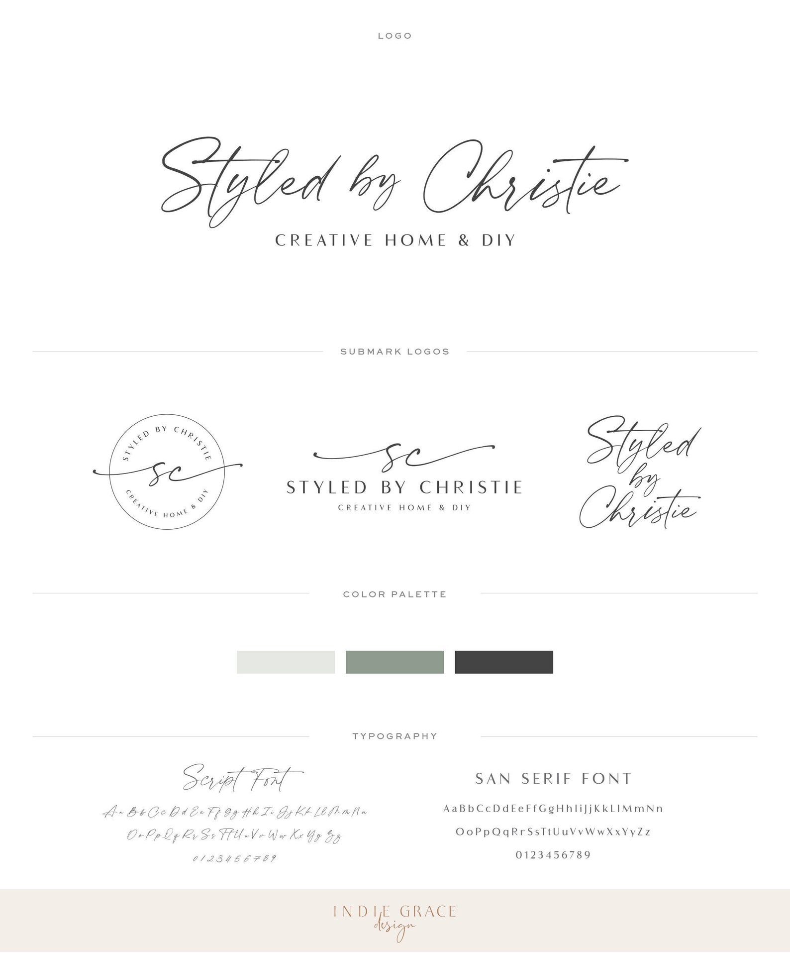 Modern Calligraphy Logo Premade Photography Logo Boutique - Etsy