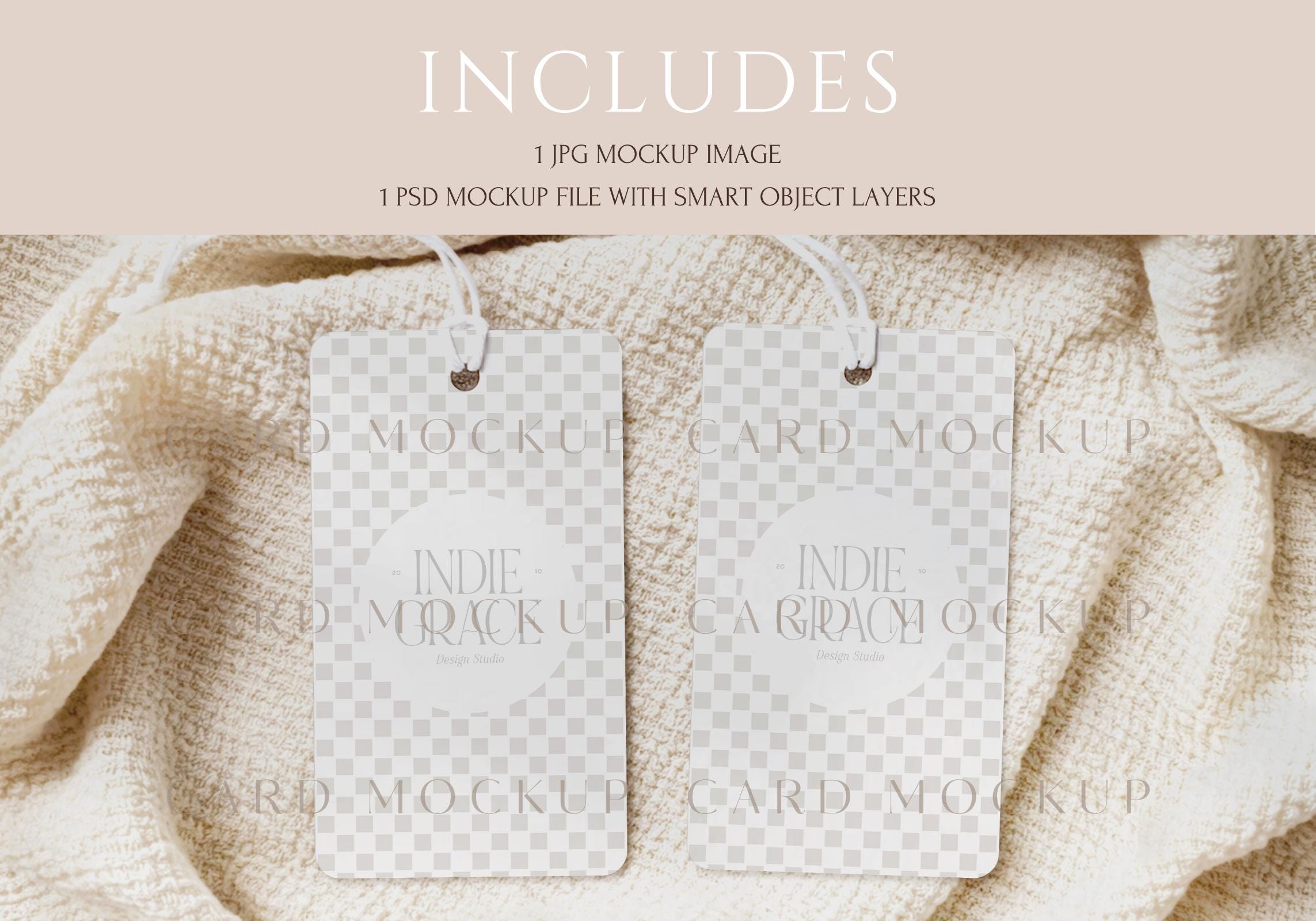 Modern Hang Tag Mockup, Branding Stationary Mockup, Two Sided HANGTAG ...