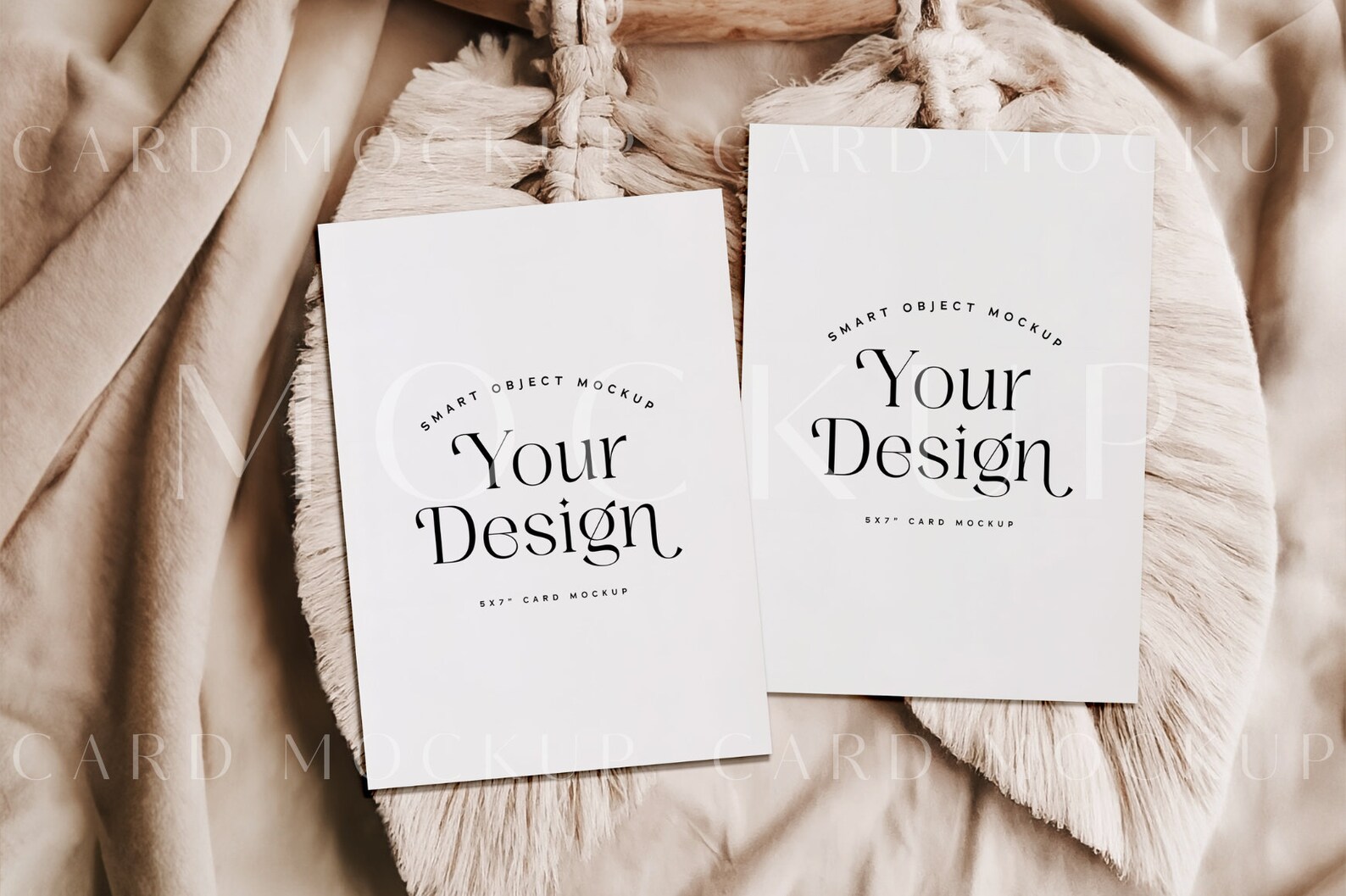 Boho Card Mockup, Vertical Card Mockup, Wedding Stationary Mockup ...