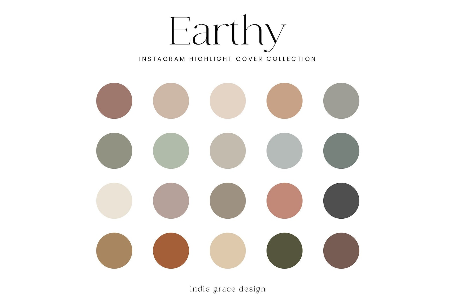 Earthy Solid Color Instagram Highlight Covers Earth Tone IG - Etsy