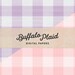 Pretty Pastel & Rose Gold Vintage Buffalo Plaid Papers - Check Checkker ...