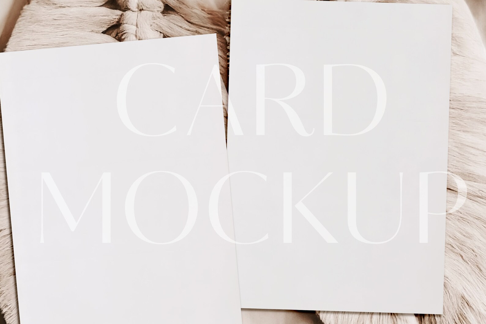 Boho Card Mockup, Vertical Card Mockup, Wedding Stationary Mockup ...