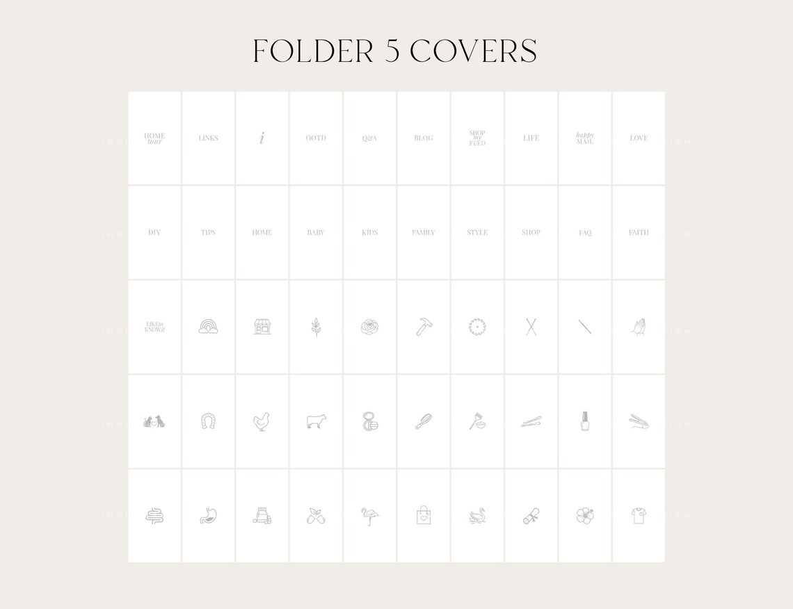 270 White & Grey Instagram Highlight Cover Images Modern - Etsy