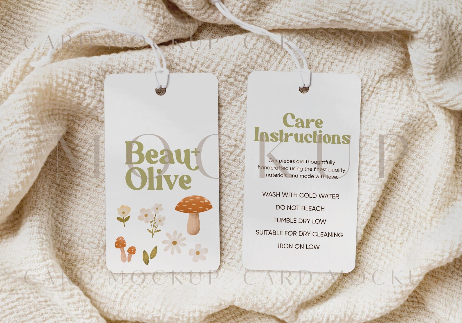 Modern Hang Tag Mockup, Branding Stationary Mockup, Two Sided HANGTAG ...