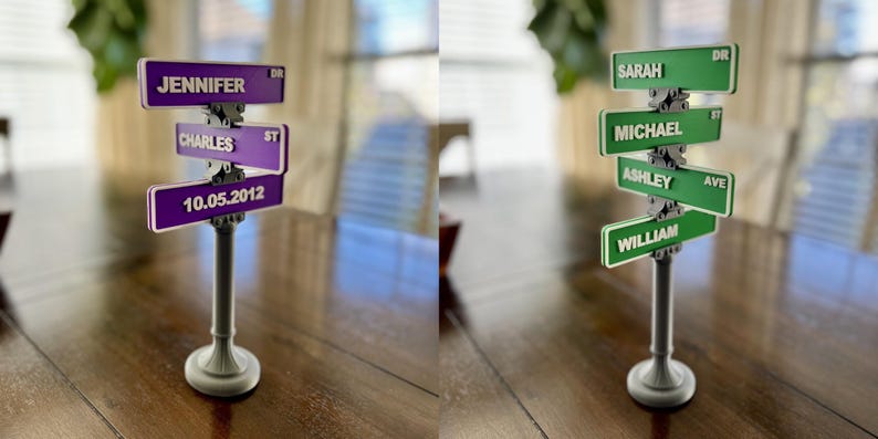 Custom Street Sign Personalized Gift - Family Name Decor - Desk Decor ...