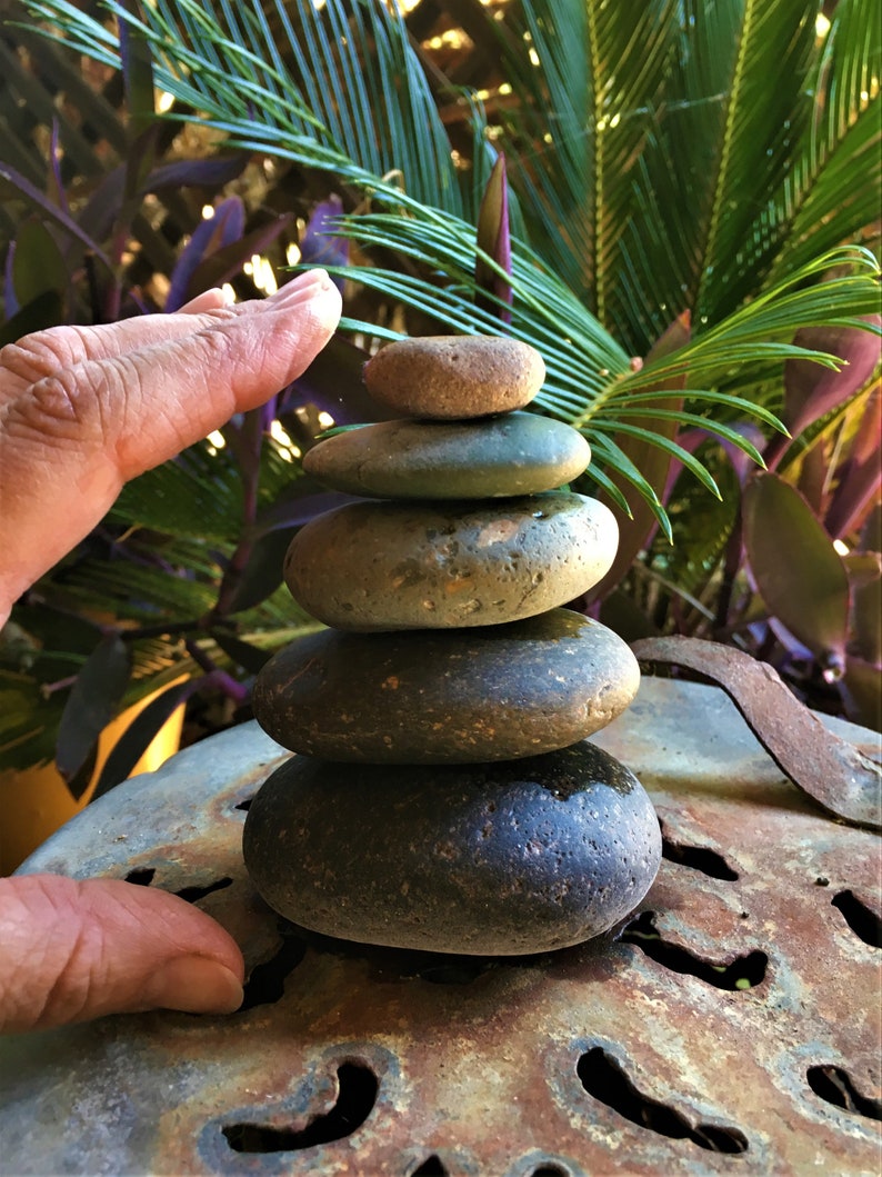 Stacked Meditation Calming Rocks polished and kissed by the | Etsy