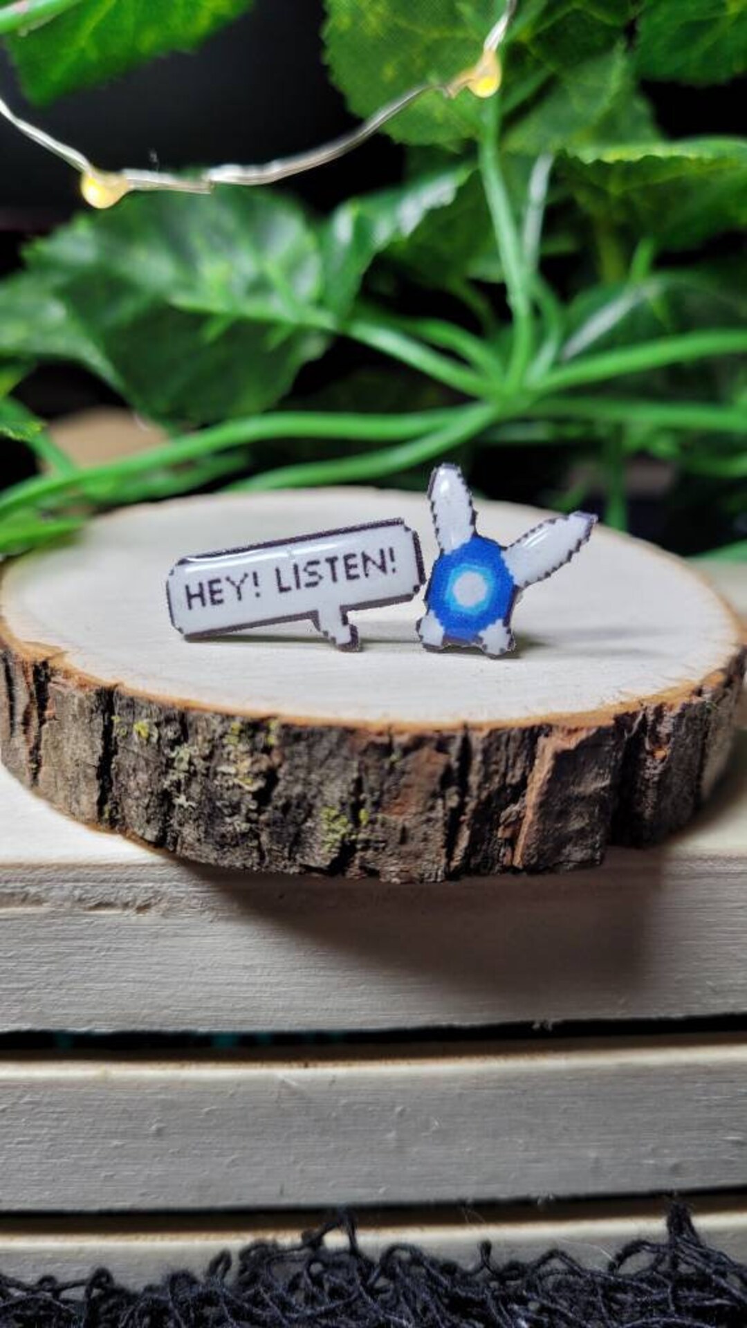 Pixel "hey Listen" Stud Earrings. LOZ Jewelry// Stainless Steel, Resin ...