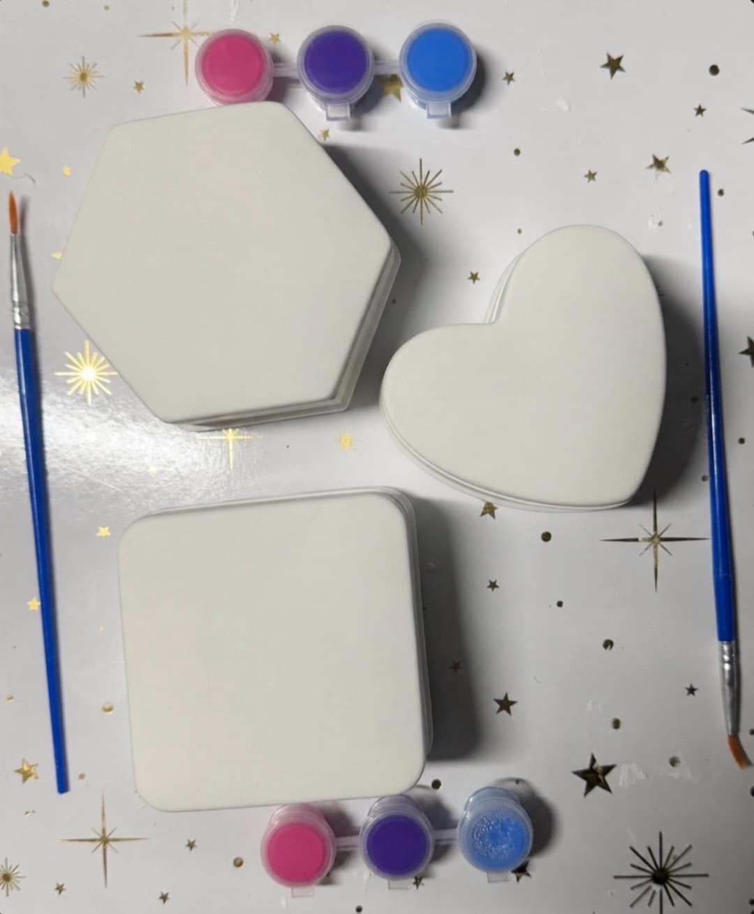 Paint Your Own Plaster Trinket Box Kit | Kids Craft Activity | DIY ...
