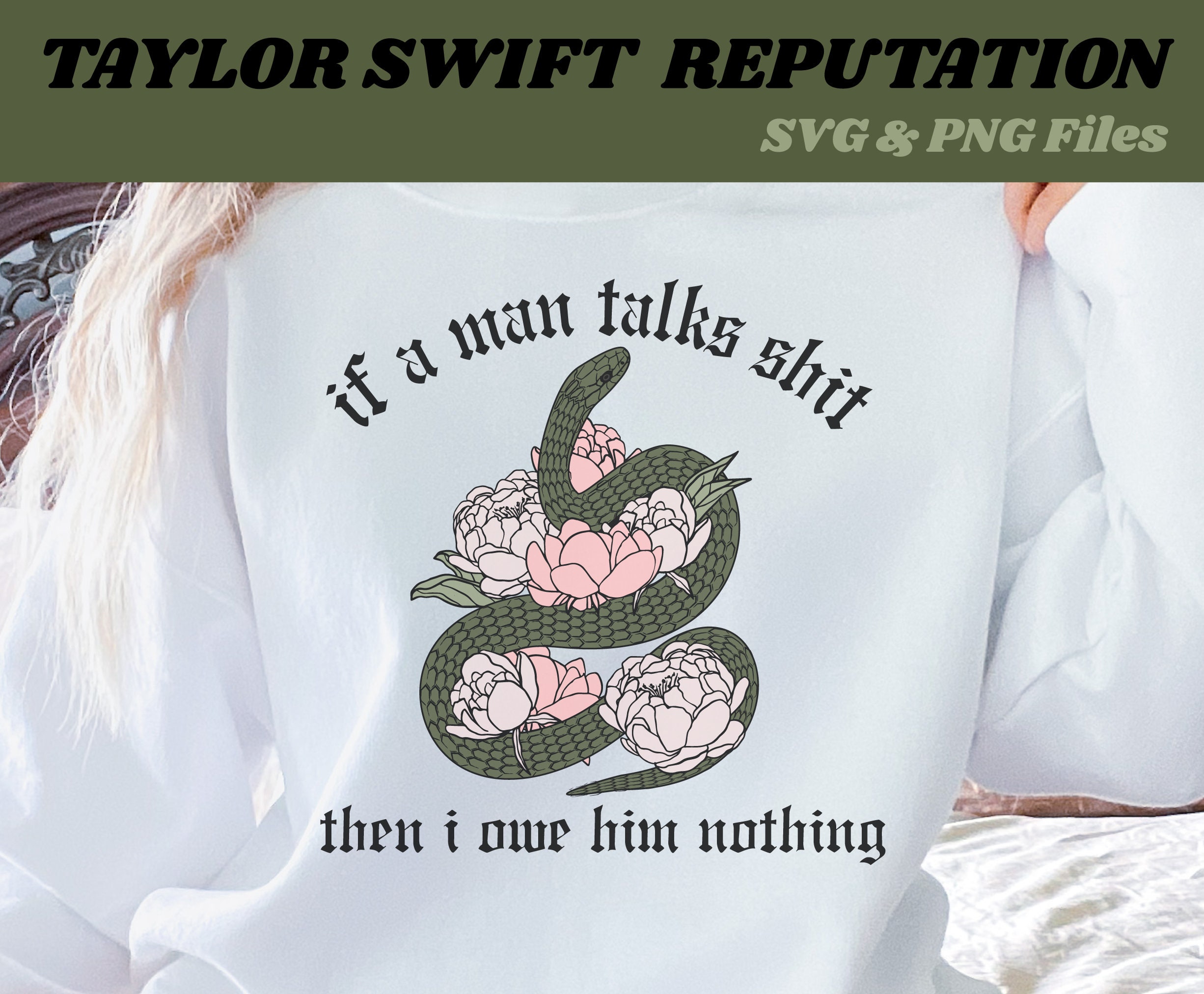 Reputation Snake Taylor Swift PNG SVG Shirt File Clipart - Etsy Canada